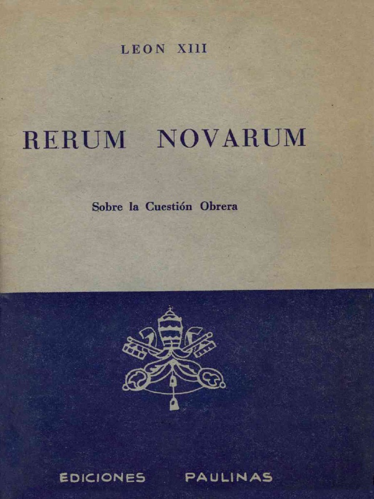 Rerum Novarum: Cuestión Obrera | PDF | Justicia | Crimen y violencia