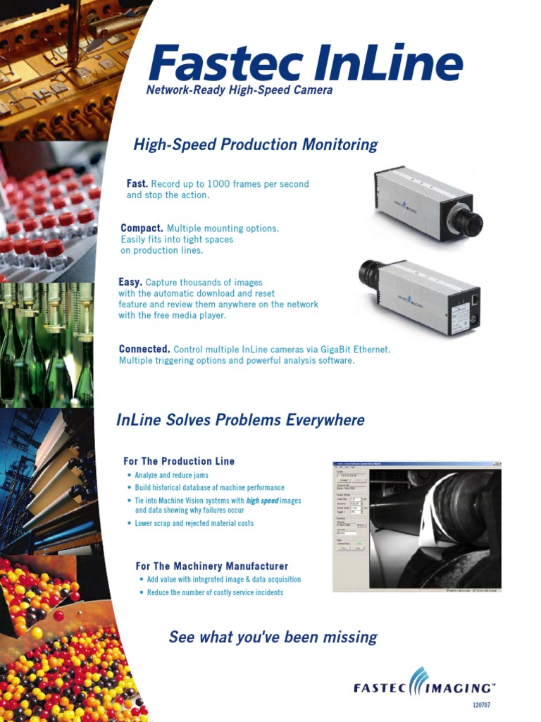 Fastec Inline: High-Speed Production Monitoring | PDF | Camera ...
