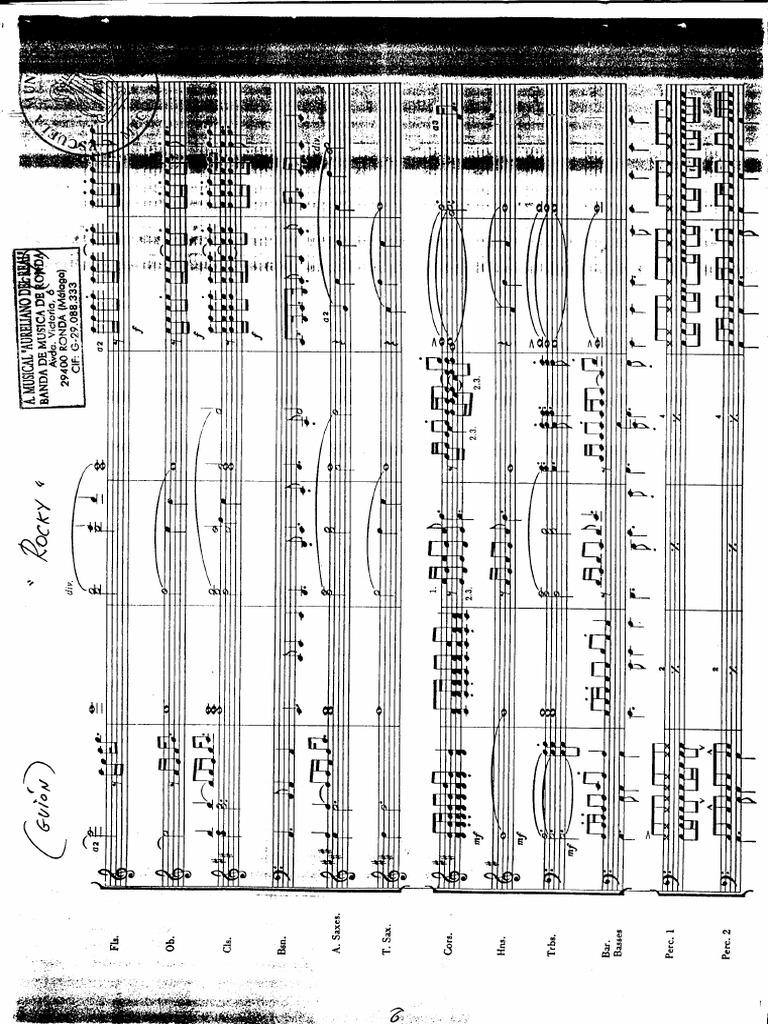 Partitura Banda Completa ROCKY p09 | PDF