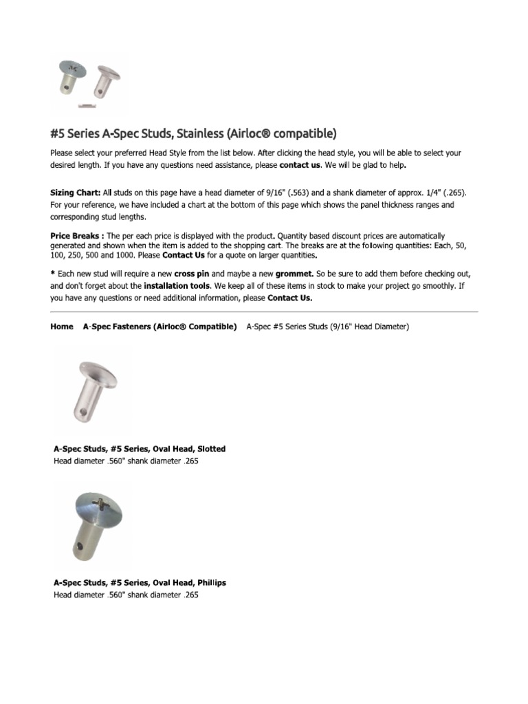 Airloc Fastener Overview | PDF