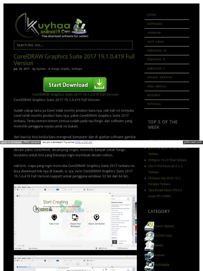 WWW Kuyhaa Android19 Com Coreldraw Graphics Suite 2017 Terba | PDF ...