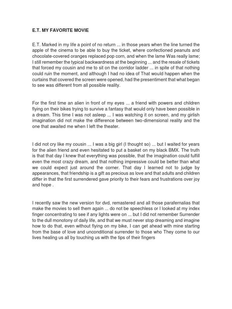 My Favorite Movie | PDF | Leisure