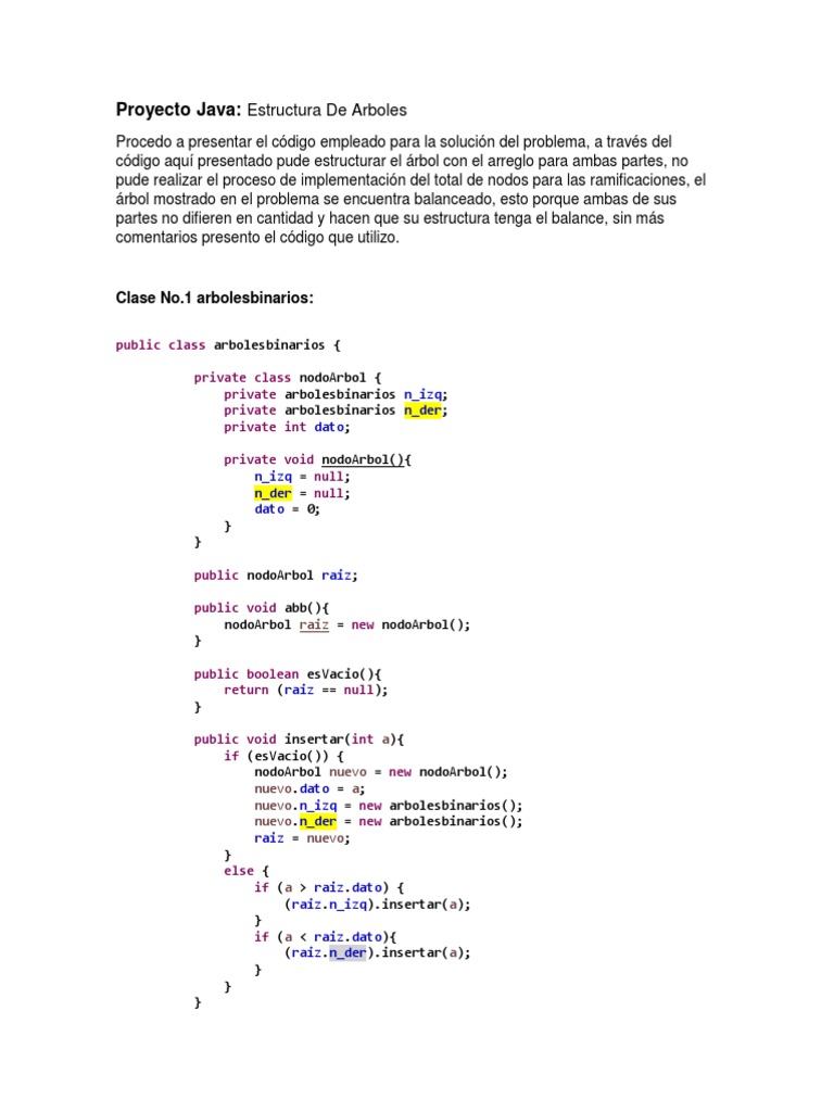 Actividad de Aprendizaje 3. Estructura de Arboles | PDF | Programación ...