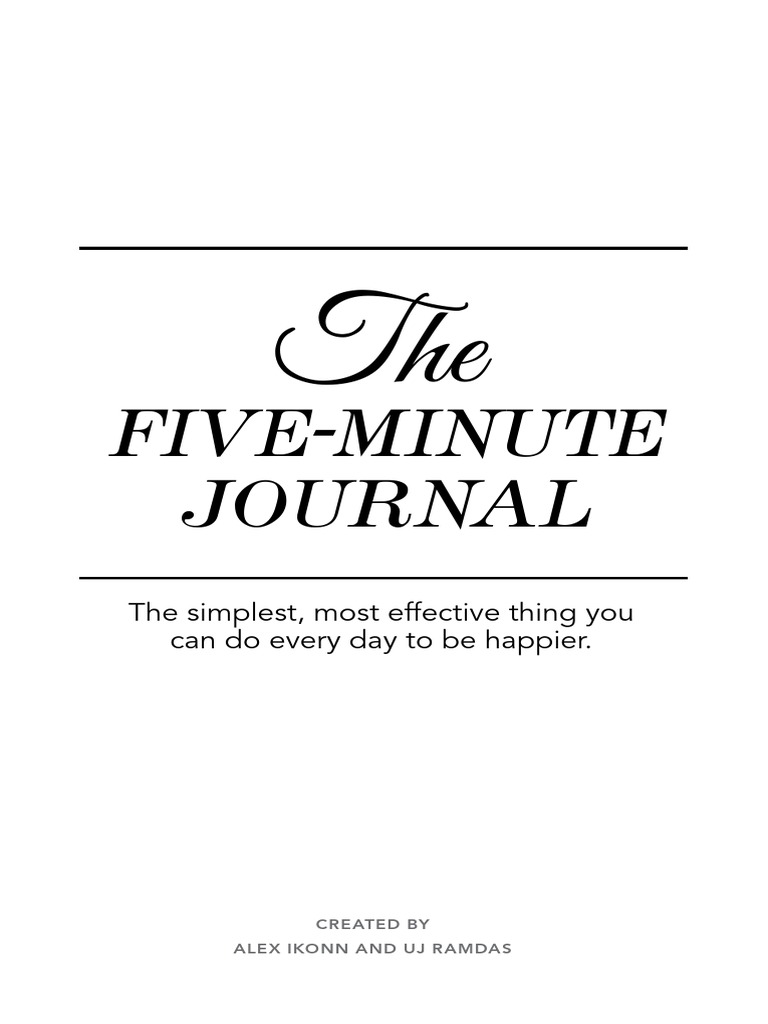Five Minute Journal Quickstart PDF