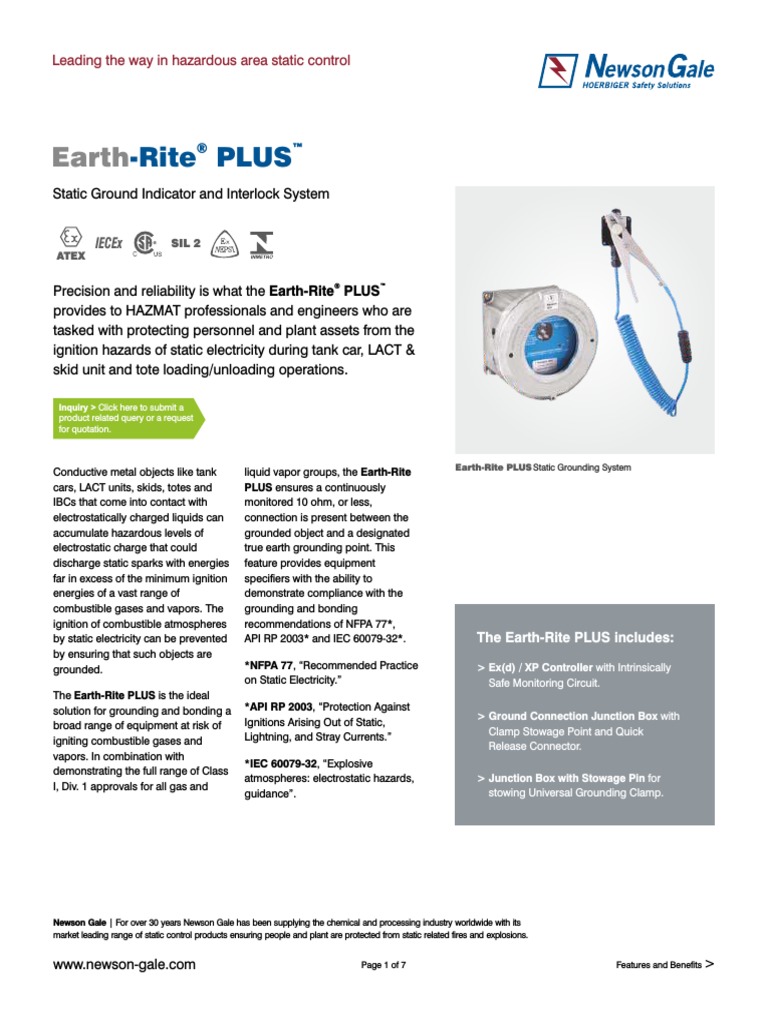 Us Earth Rite Plus Exd Datasheet | PDF | Electrical Engineering ...