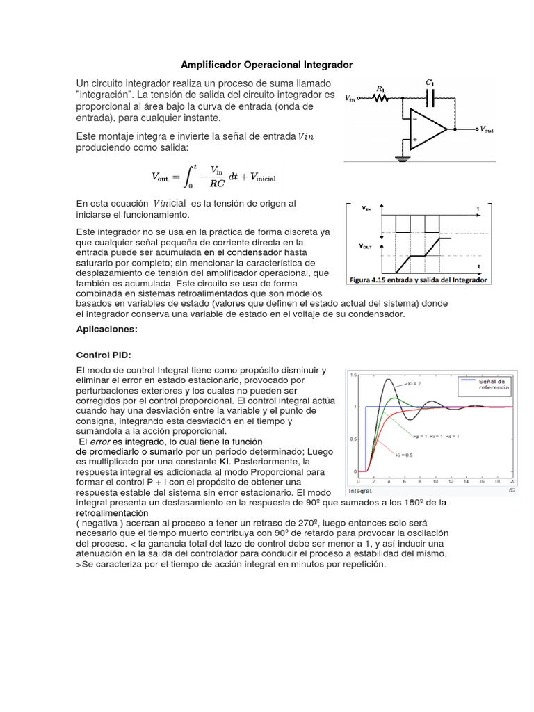 Amplificador Operacional Integrador | PDF | Electricidad | Física
