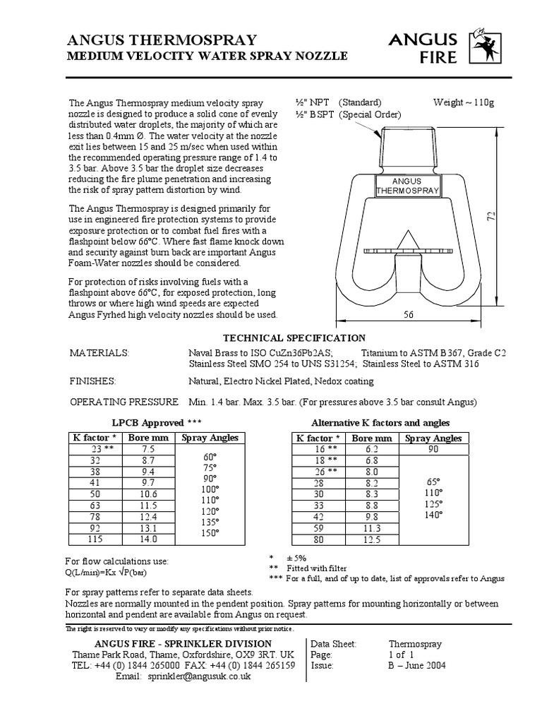 Documents - Tips - Angus Thermospray Nozzle 5669e1cfb1739 PDF | PDF ...