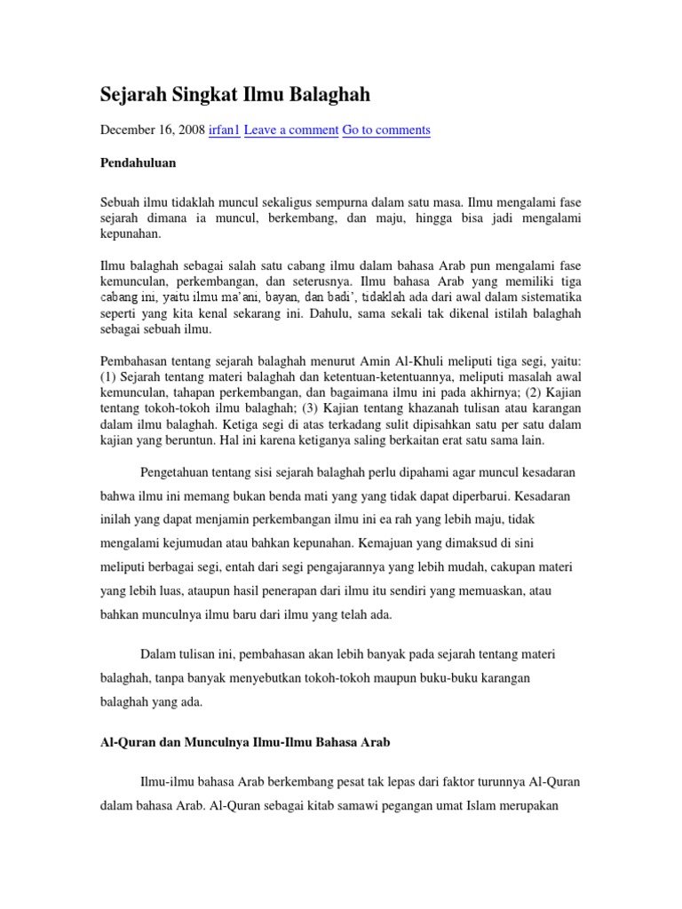 Balaghoh | PDF | Agama & Spiritualitas | Klasik