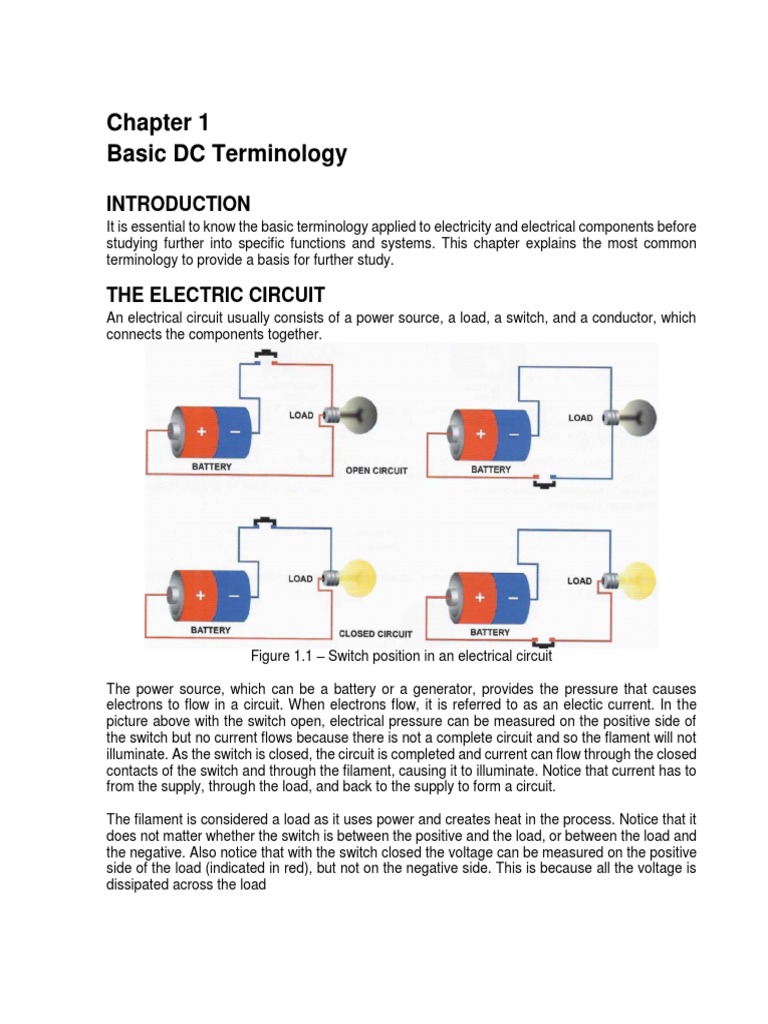 Chapter 1 Basic DC Terminology | Download Free PDF | Series And ...