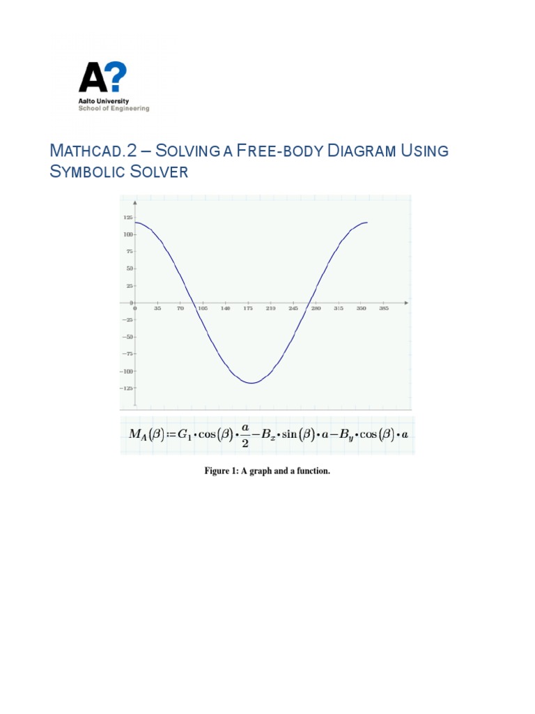 Solve Free-Body Diagram with Mathcad | PDF | Variable (Mathematics) | Equations