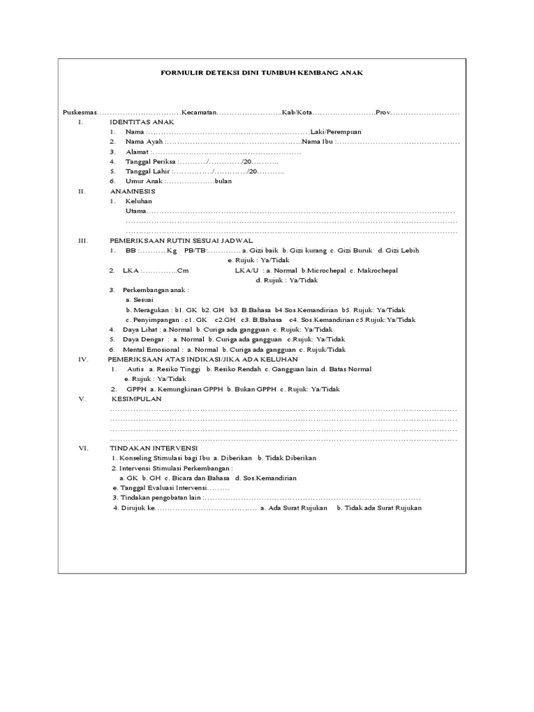 Form Sdidtk | PDF