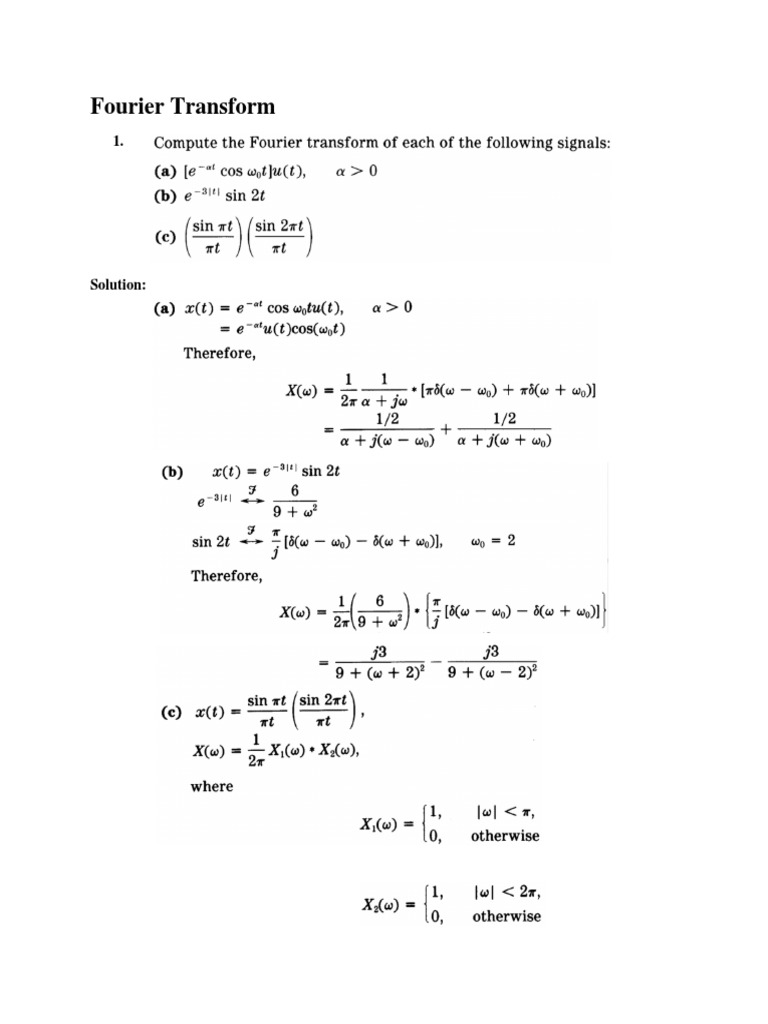 Fourier Transform | PDF | Fourier Analysis | Harmonic Analysis