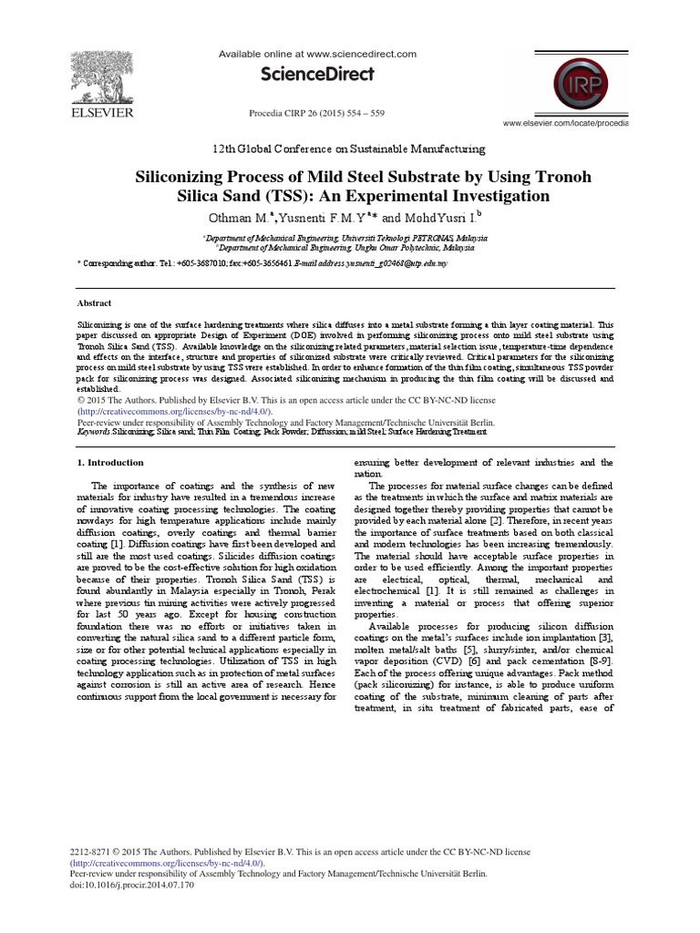 Siliconizing Process of Mild Steel Substrate by Using Tronoh Si - 2015 ...