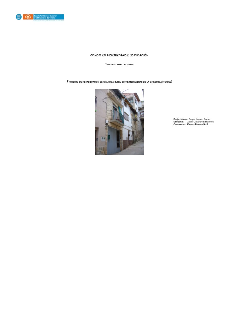 Grado en Ingeniería de Edificación | PDF | Masonry | Brick