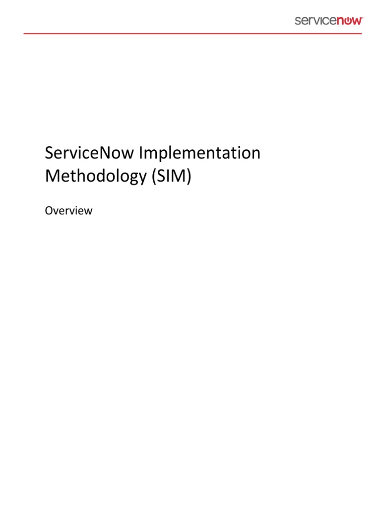 SIM Overview Servicenow | PDF | Business Process | Goal