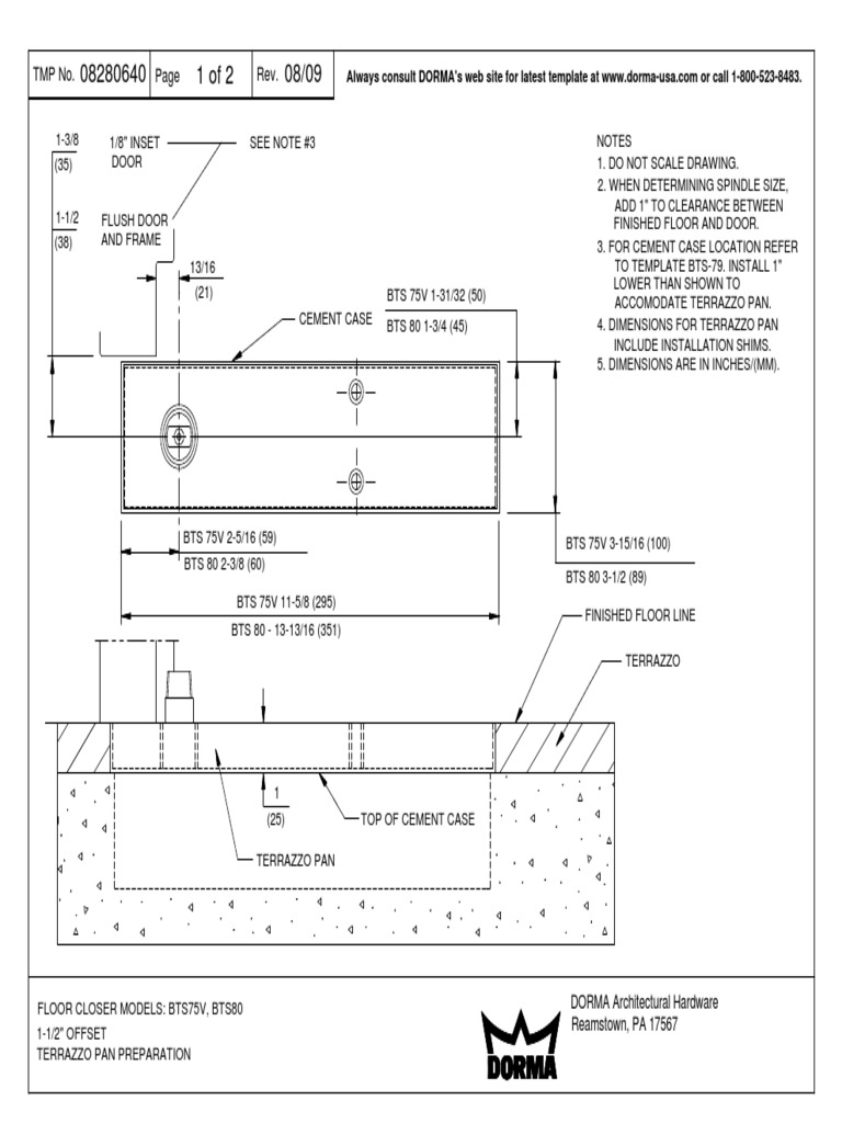 BTS80 Terrazzo Pan Installation Guide | PDF | Manufactured Goods