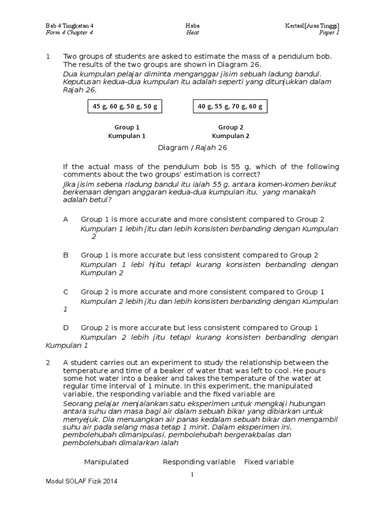 03pengenalan Kepada Fizik - Soalan | PDF
