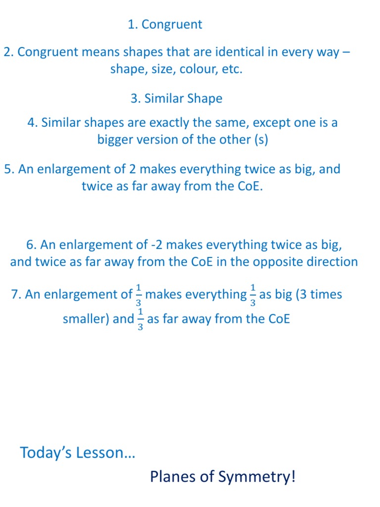 Planes of Symmetry | PDF | Shape | Elementary Geometry