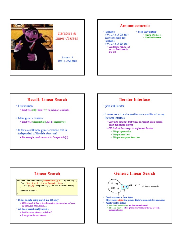 Announcements Iterators And Inner Classes Pdf Class Computer Programming Boolean Data Type 7643
