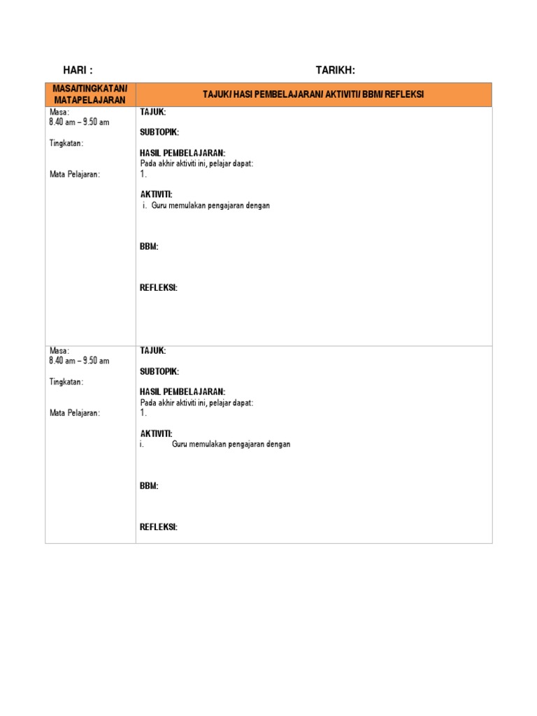 Template E-Rph Kosong | PDF