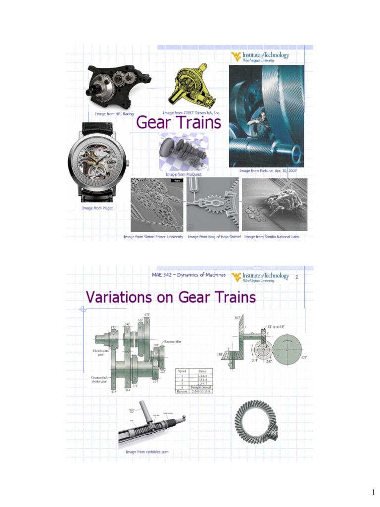 Gear Trains | Download Free PDF | Gear | Machines