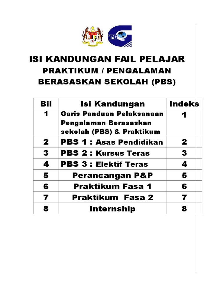 Label Fail Pelajar PRAKTIKUM PBS | PDF