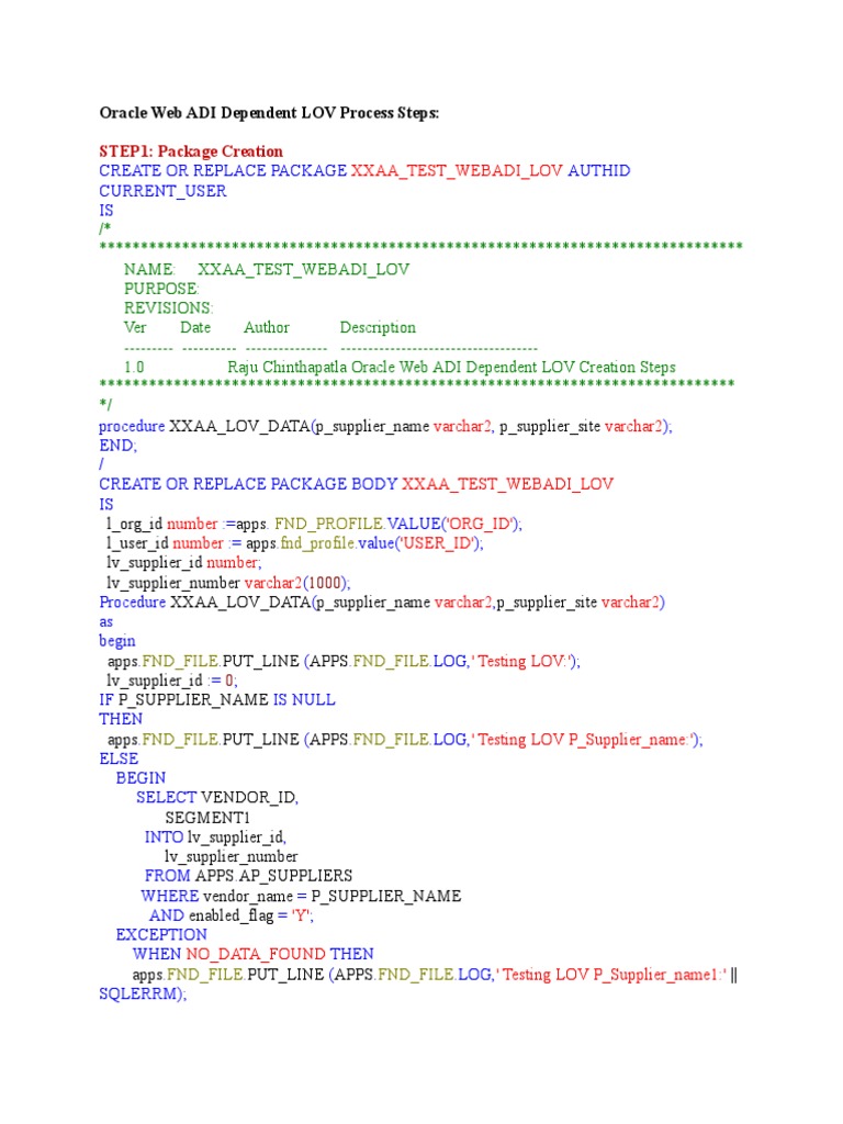 Step-by-Step Process for Creating an Oracle Web ADI Dependent List of ... Step-by-Step Process for Creating an Oracle Web ADI Dependent List of ...