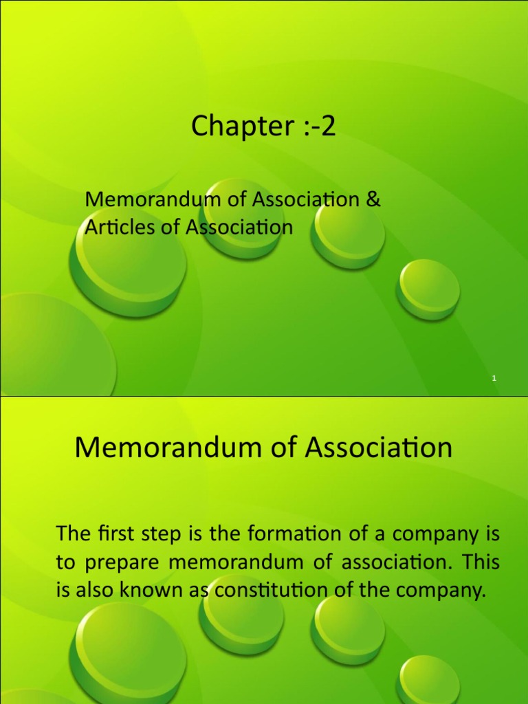 MOA $ AOA | Articles Of Association | Business Law