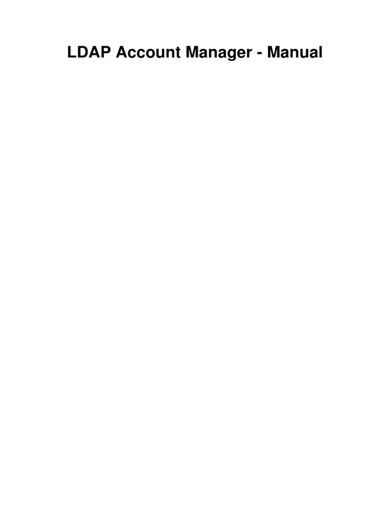 LDAP Account Manager - Manual | PDF | Transport Layer Security | Php