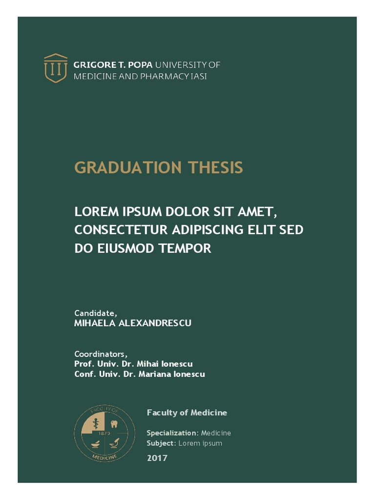 Umf Coperta Licenta Medicina en | PDF