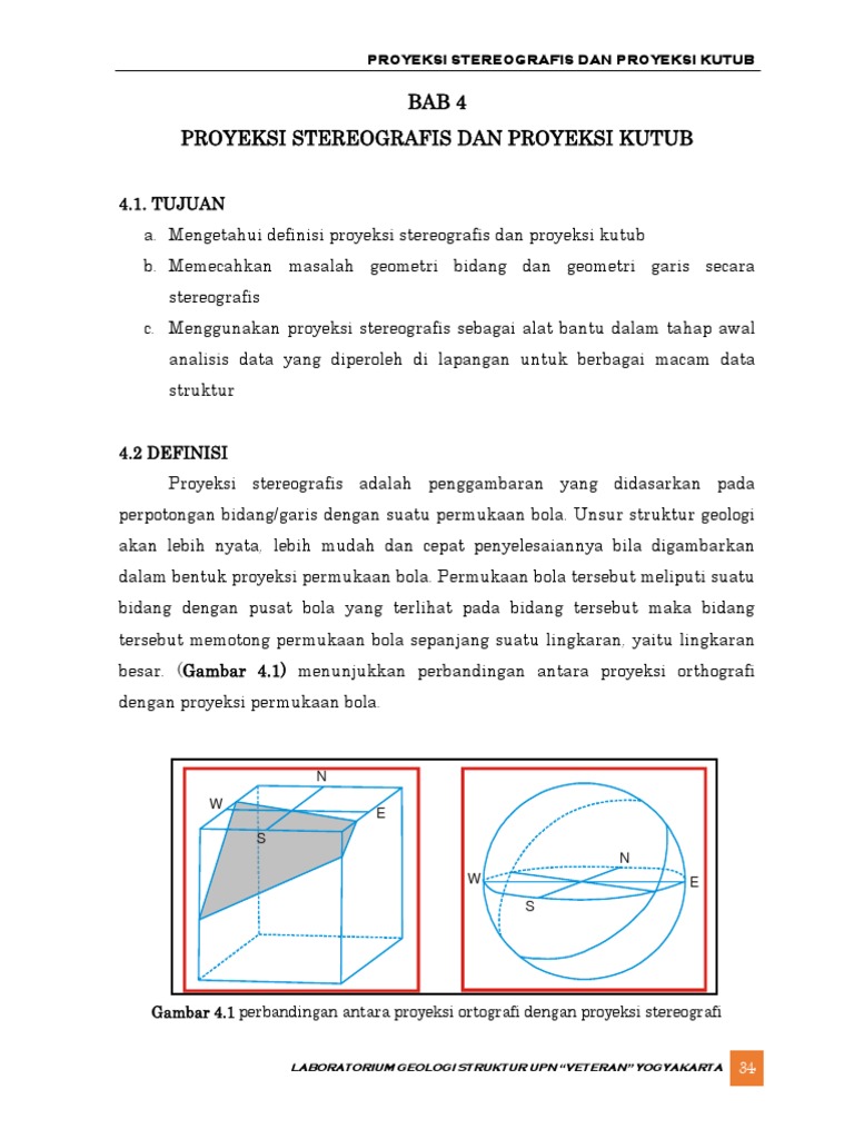 Bab 4 Proyeksi Stereografis & Proyeksi Kutub | PDF