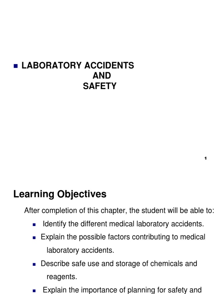 Laboratory Accidents AND Safety | PDF | Laboratories | Personal ...