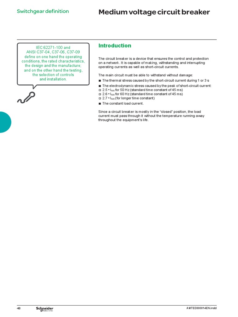MV Design Guide - Circuit Breaker Specification | PDF | Capacitor ...