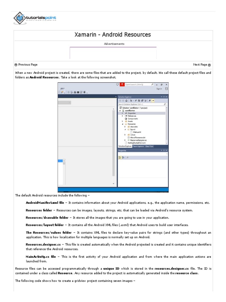 Xamarin Android Resources | PDF | Xamarin | Android (Operating System)