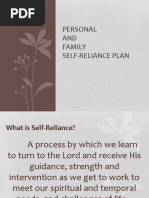 Self Reliance Plan | PDF | Family | Individualism