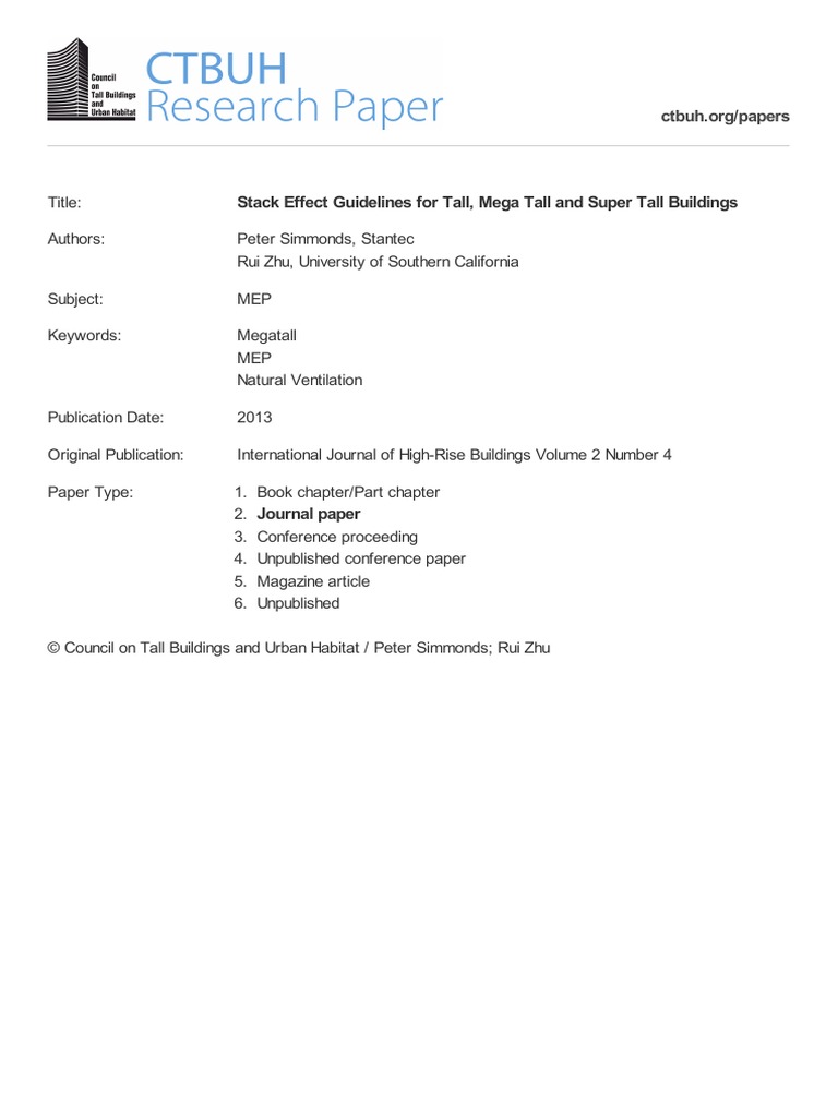 2284 Stack Effect Guidelines For Tall Mega Tall and Super Tall ...