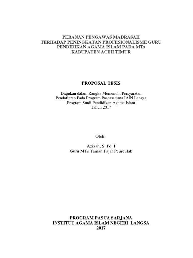 Cover Proposal Tesis | PDF