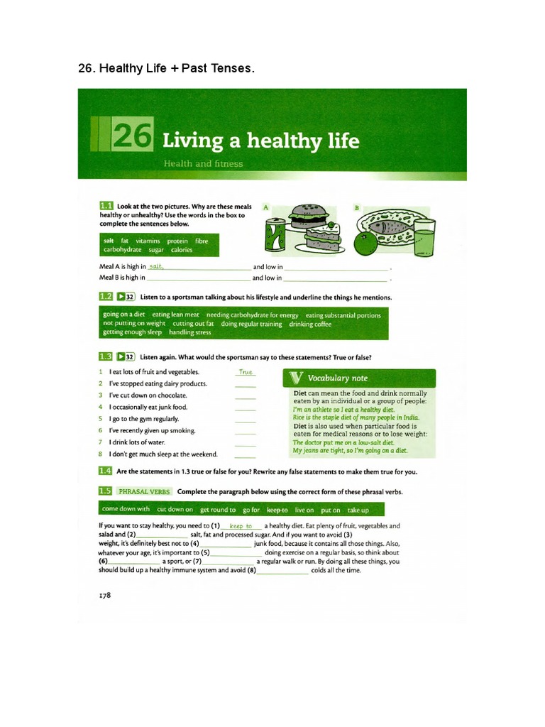 Healthy Life + Past Tenses. | PDF