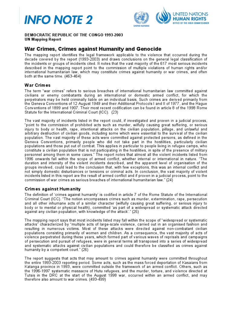 War Crimes, Crimes Against Humanity and Genocide | PDF | War Crime ...