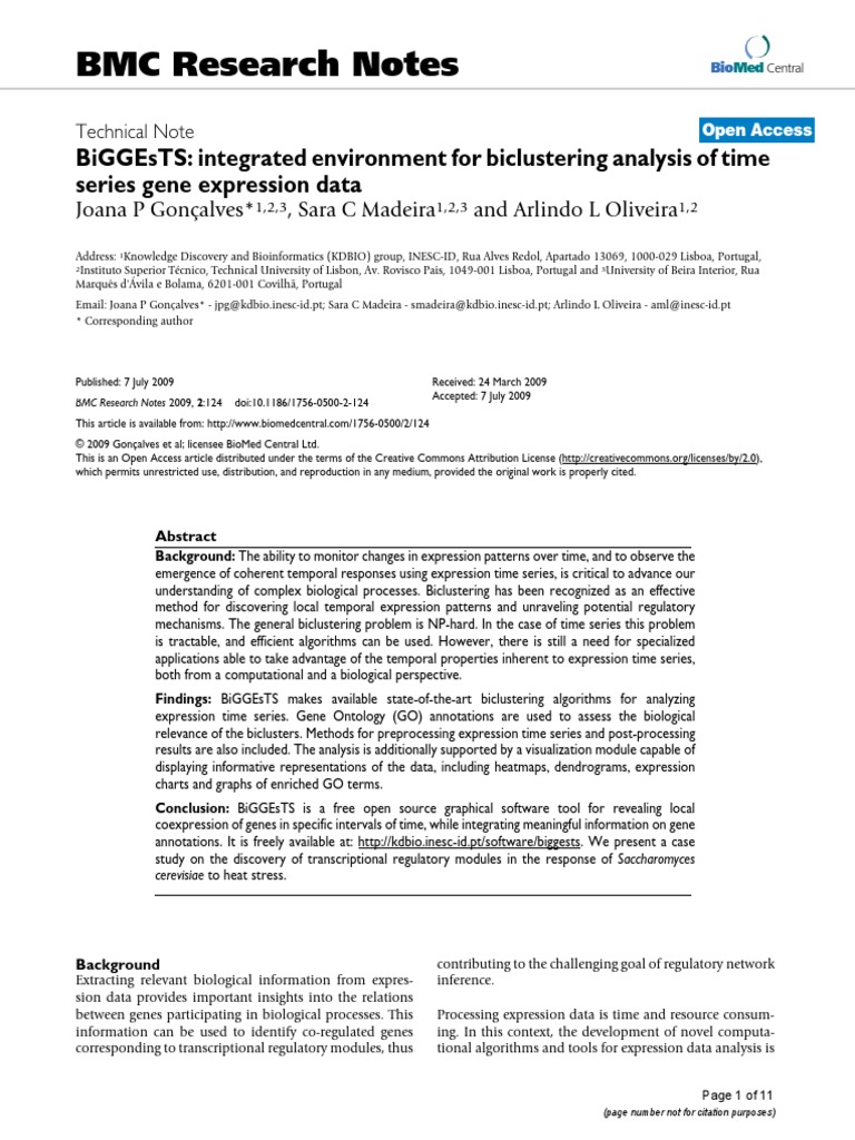 BMC Research Notes: Biggests: Integrated Environment For Biclustering ...