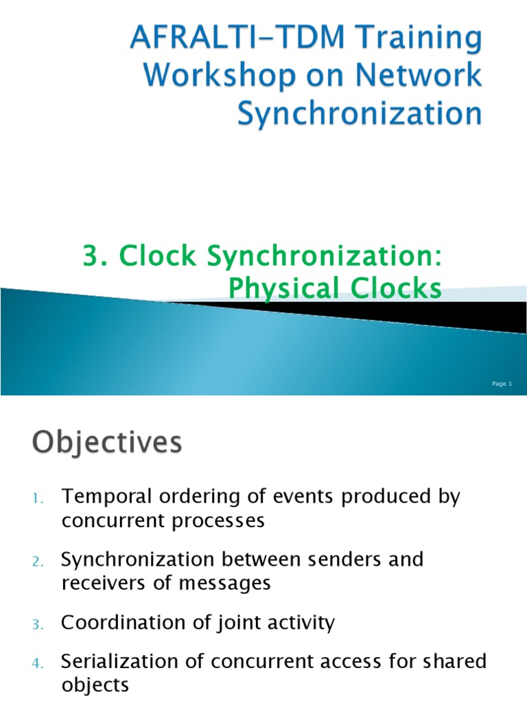 Clock Synchronization Techniques Explained | PDF | Networking | Electronics