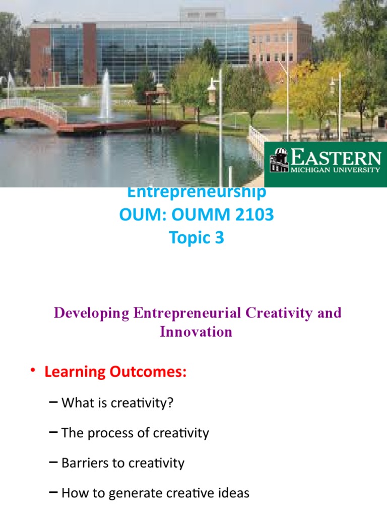 Entrepreneurship OUM: OUMM 2103 Topic 3: Dr. Azahari Jamaludin Email ...