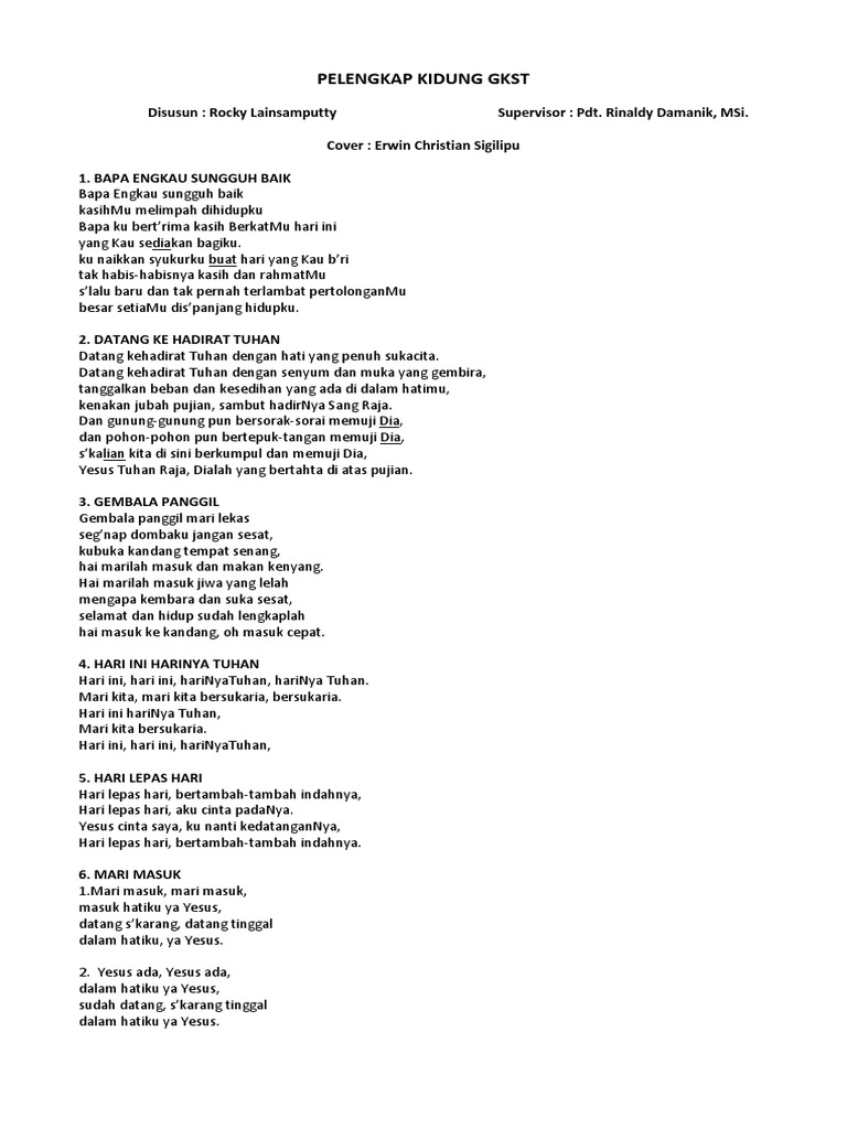 Kidung-Kidung Pujian dan Pengakuan | PDF