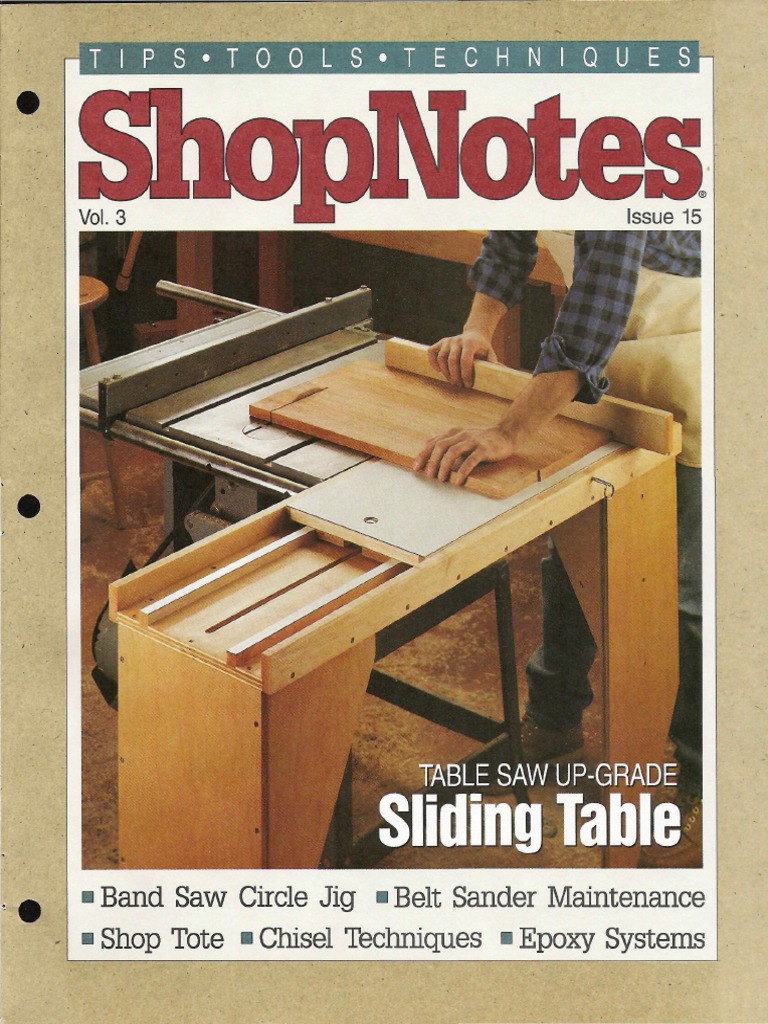 ShopNotes #15 (Vol. 03) - Sliding Table PDF | PDF