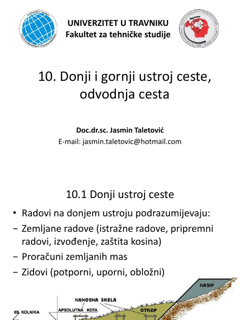 Donji I Gornji Ustroj Ceste, Odvodnja Cesta PDF | PDF