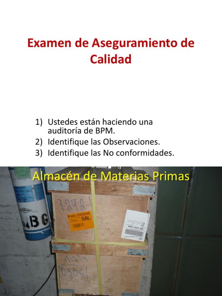 Examen de BPM para Laboratorio Veterinario | PDF | Ciencia y ...