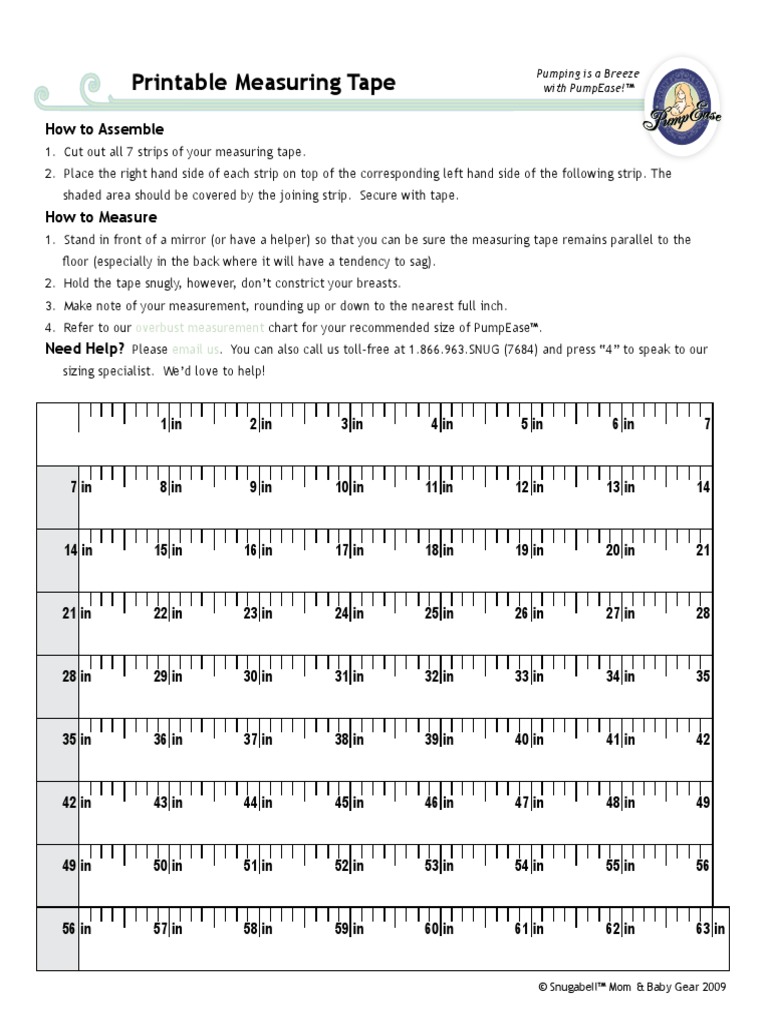 Printable Measuring Tape: How To Assemble | PDF
