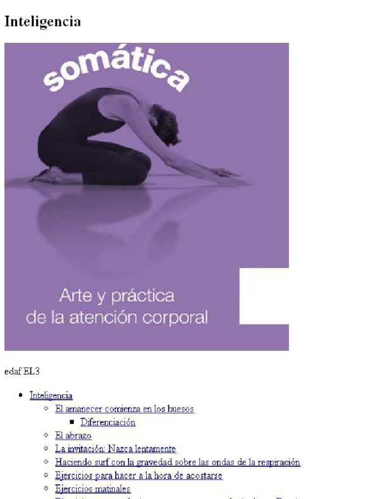 Inteligencia Somatica.pdf | Mente | Jiddu Krishnamurti