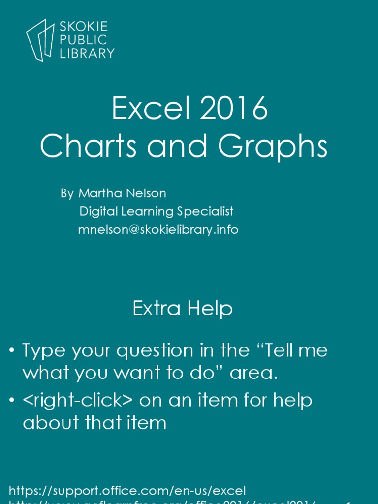 Excel 2016 Charts and Graphs | PDF | Chart | Microsoft Excel