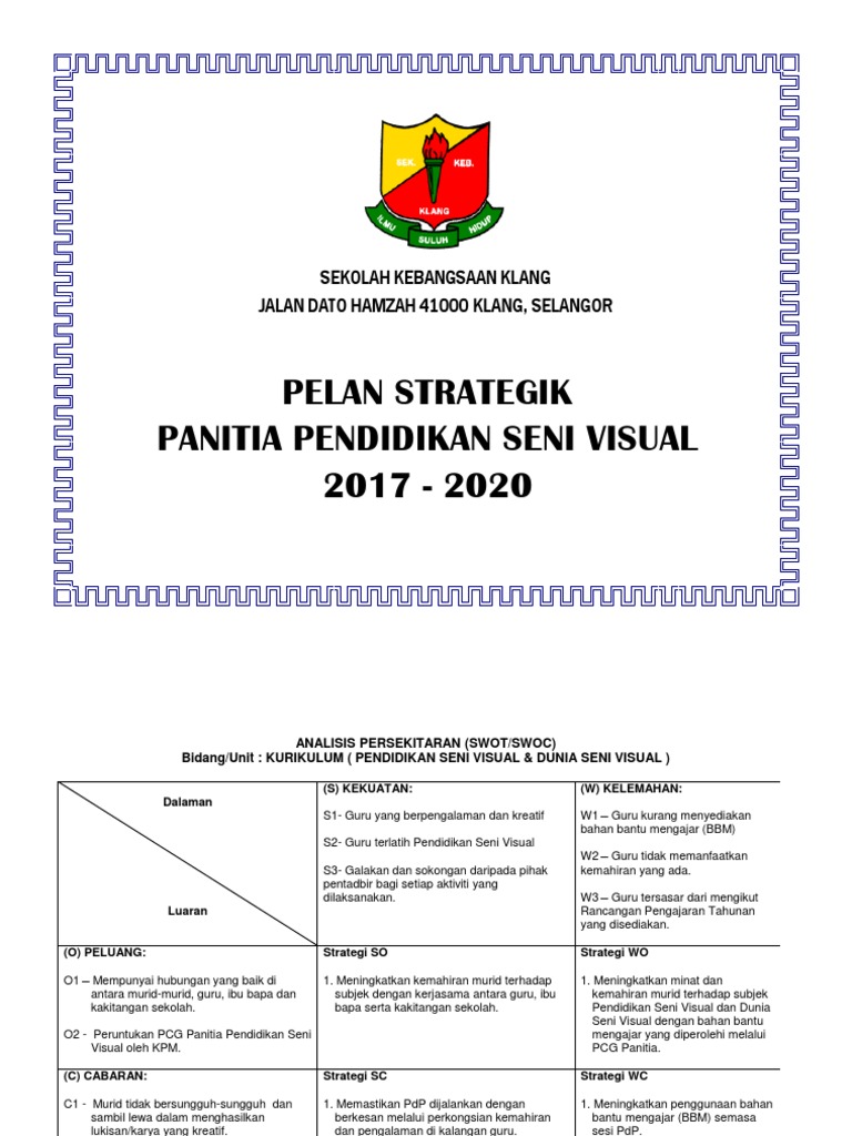Pelan Strategik PSV 2017 | PDF